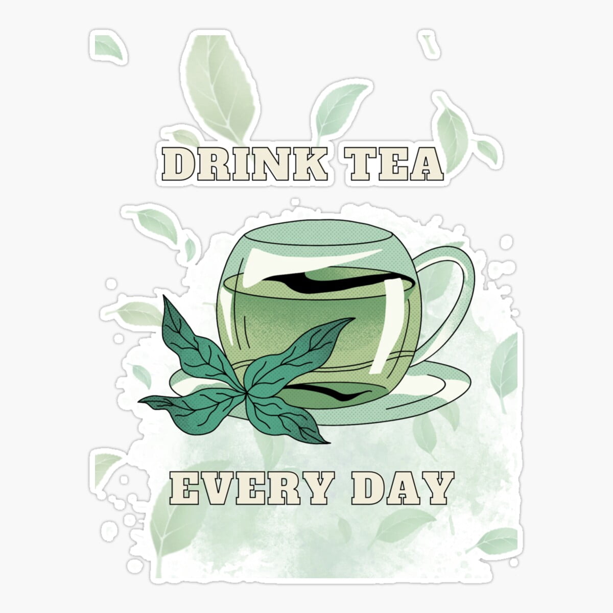 Maneki Drink Tea Every Day Er, Phone Decal Water Bottle Stickers Car ...