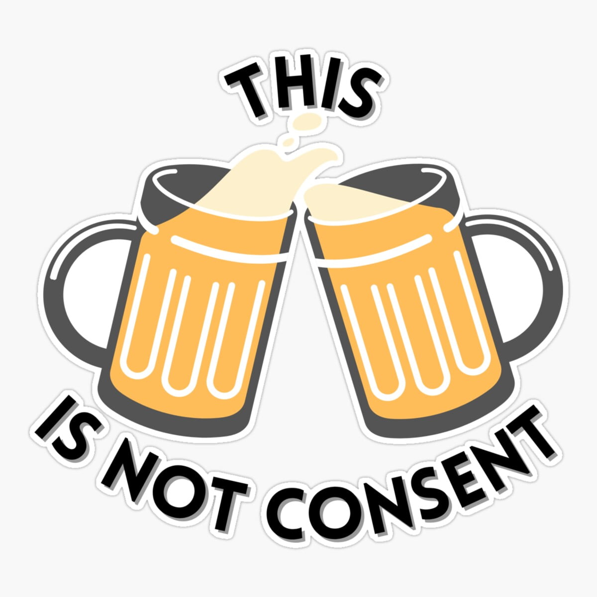 Maneki Drinks Are Not Consent Er, Phone Decal Water Bottle Stickers Car ...