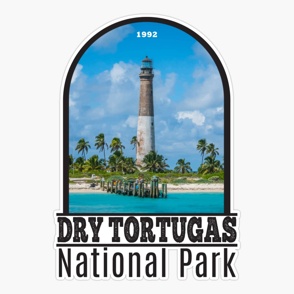 Maneki Dry Tortugas National Park Lorida Sticker, Phone Decal Water ...