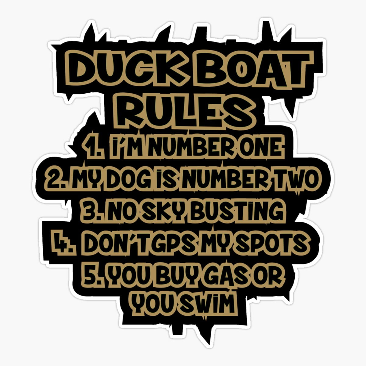 Maneki Duck Boat Rules Er By Unny As Duck Shirts Er, Phone Decal Water ...