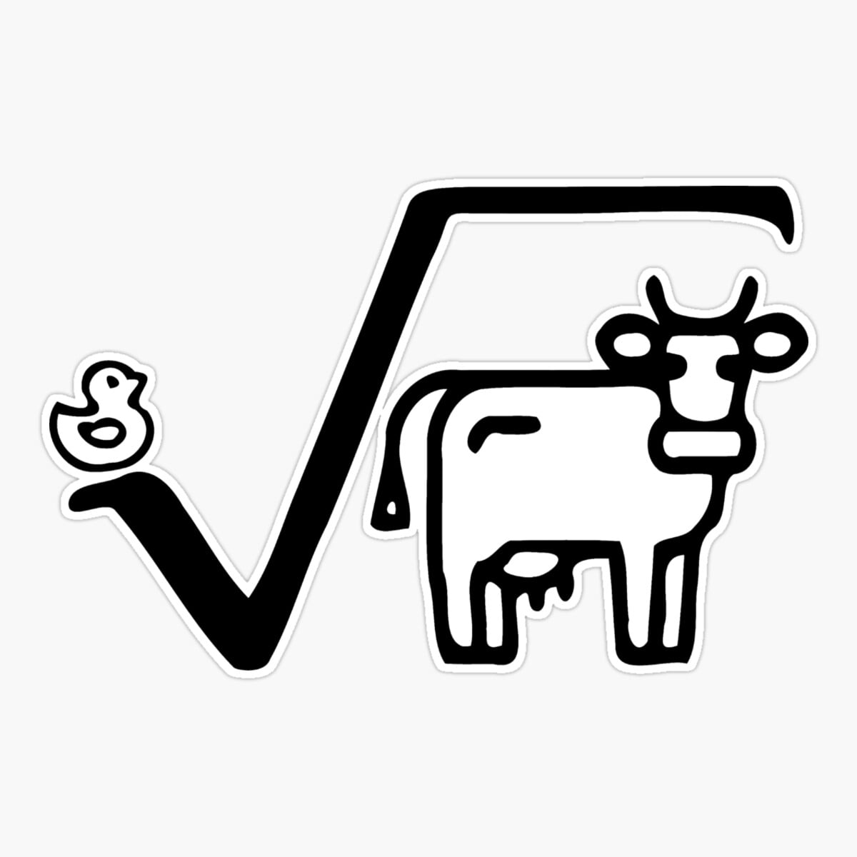 Maneki Duck Root From Cow Er, Phone Decal Water Bottle Stickers Car ...