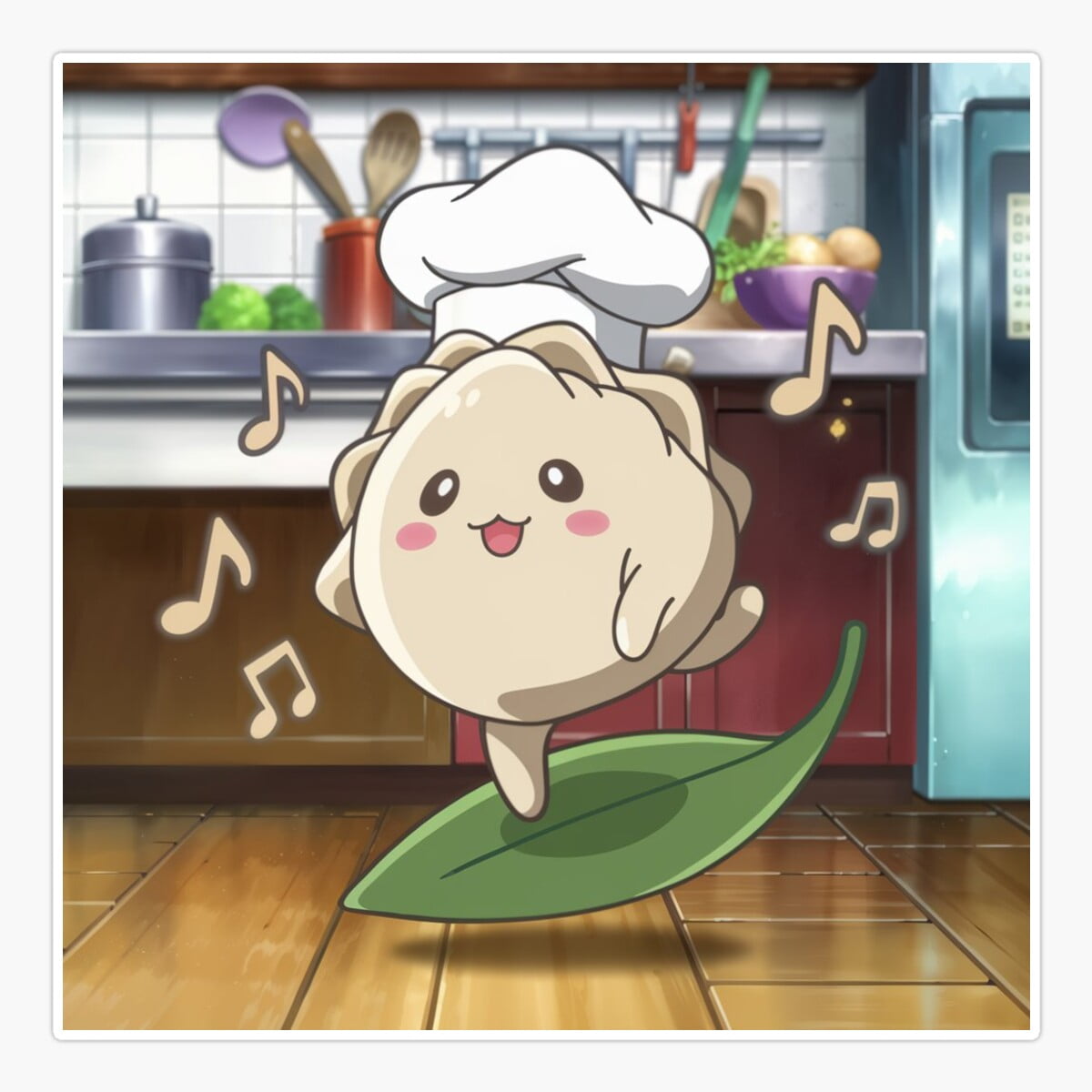 Maneki Dumpling In The Kitchen Sticker, Phone Decal Water Bottle ...