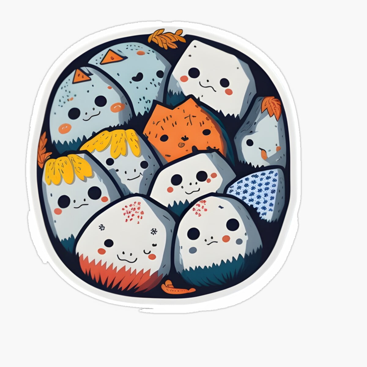 Maneki Dumplings Japanese Ood Sticker, Phone Decal Water Bottle ...