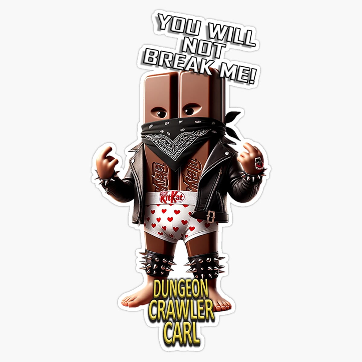 Maneki Dungeon Crawler Carl - You Will Not Break Me Er, Phone Decal ...