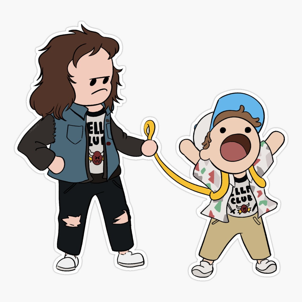 Maneki Dustin And Eddie - Stranger Things Er, Phone Decal Water Bottle ...