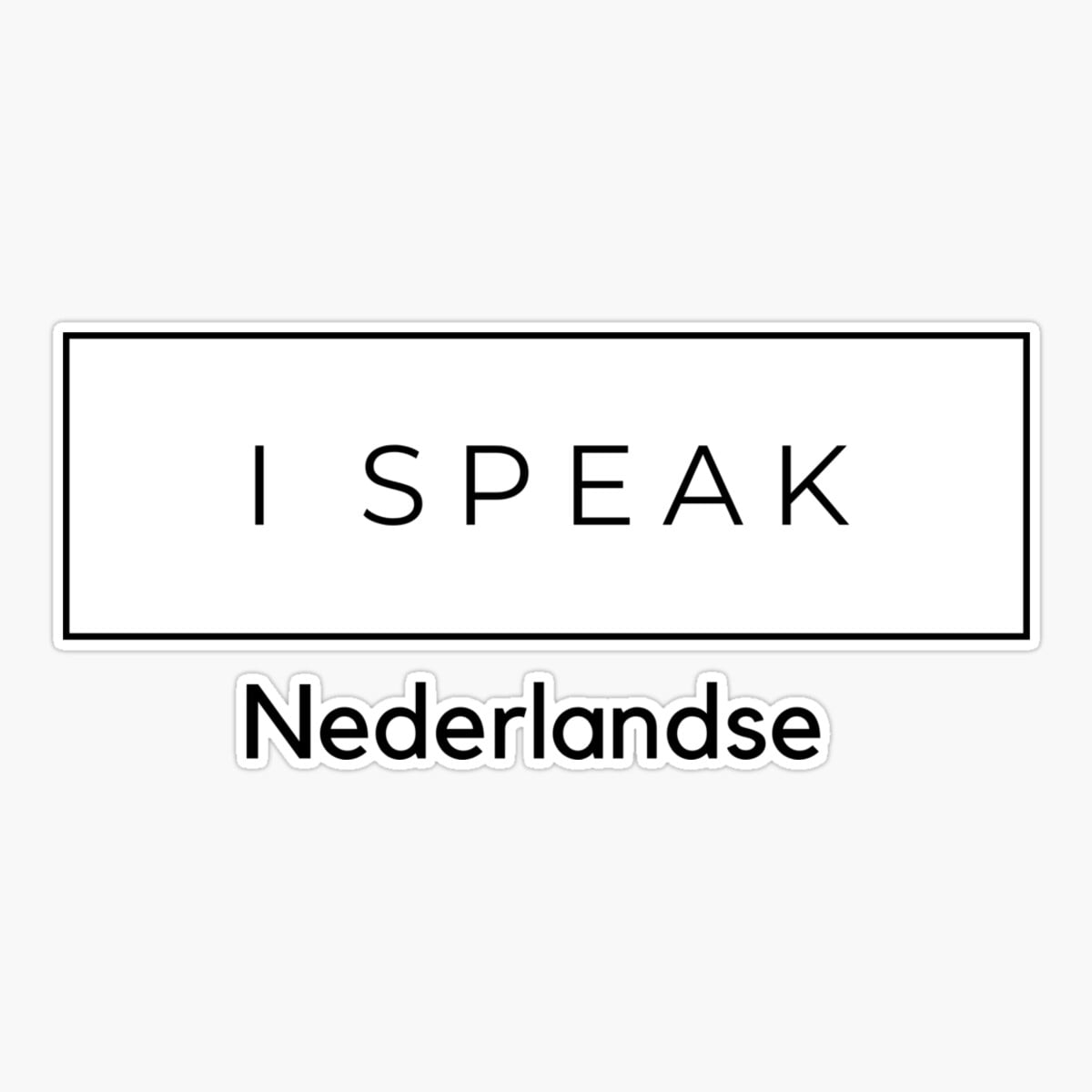 Maneki Dutch Language- I Speak Sticker, Phone Decal Water Bottle ...