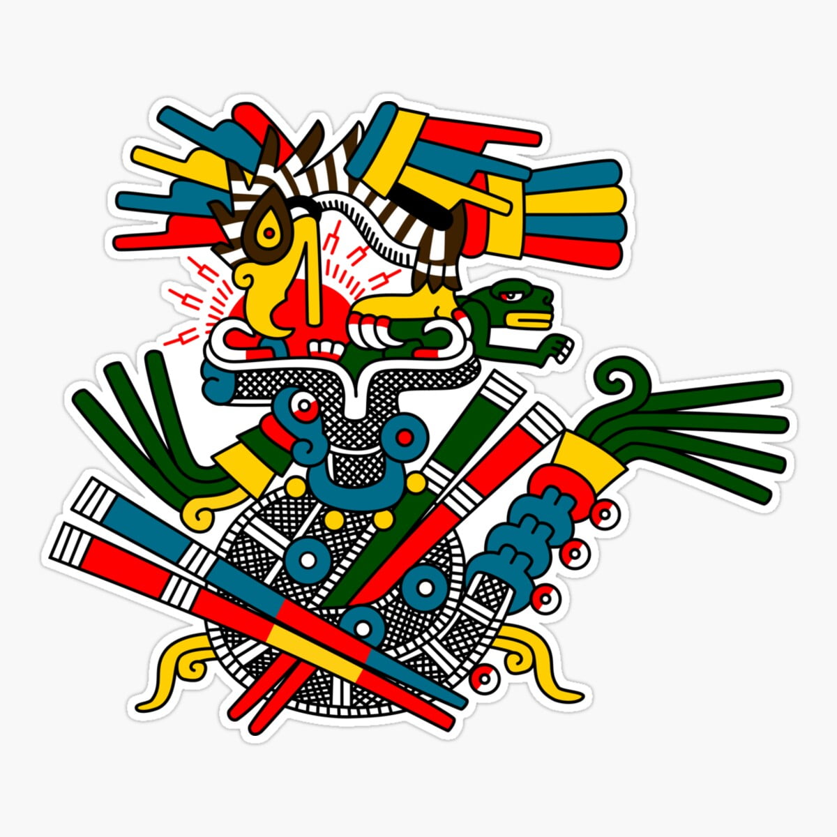 Maneki Eagle And Snake - Codex Ejervary Mayer 42 Sticker, Phone Decal ...