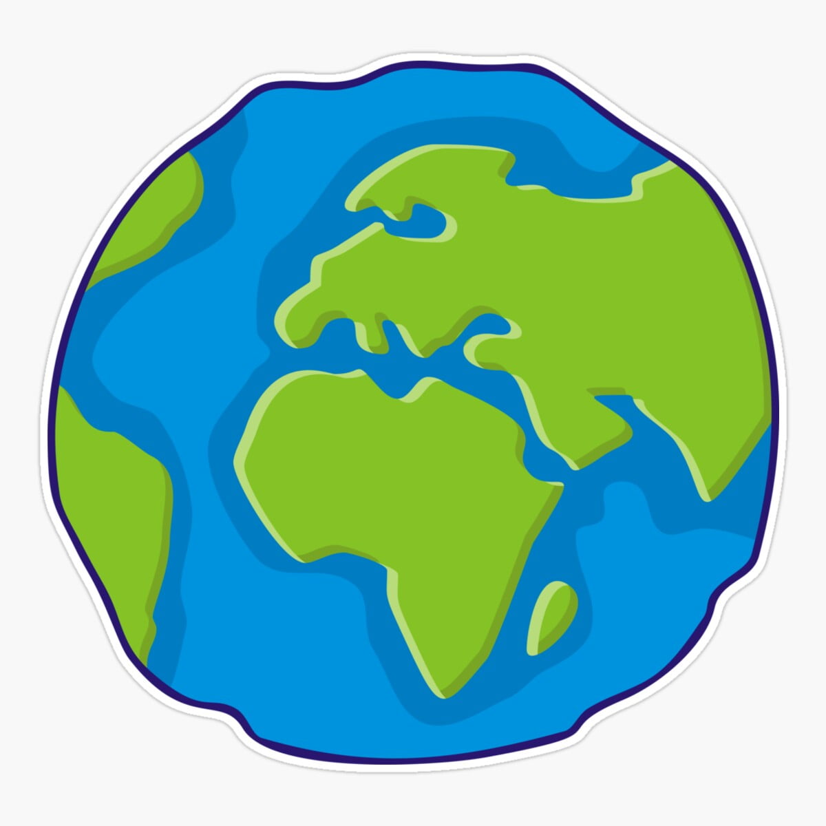 Maneki Earth Globe Icon Sticker, Phone Decal Water Bottle Stickers Car ...