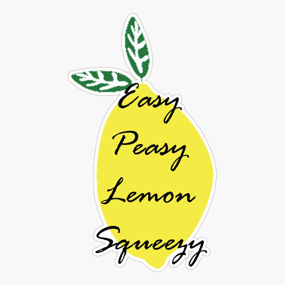 Maneki Easy Peasy Lemon Squeezy Sticker, Phone Decal Water Bottle ...
