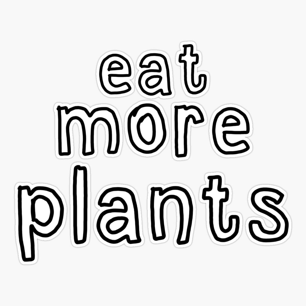 Maneki Eat More Plants Er, Phone Decal Water Bottle Stickers Car Decals ...