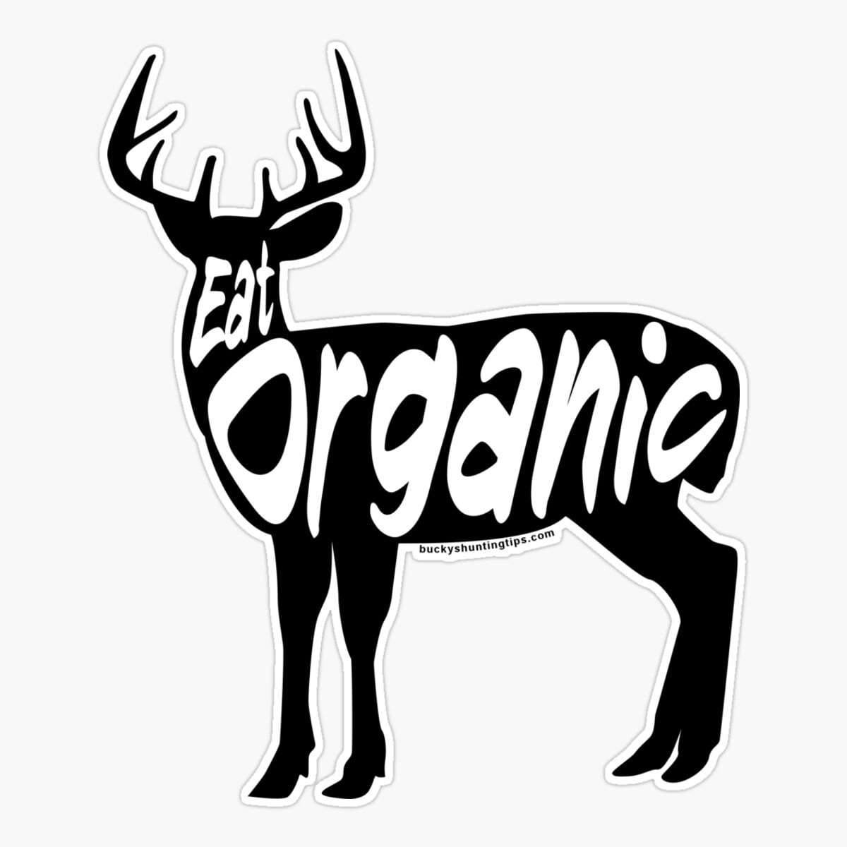 Maneki Eat Organic Venison - Whitetail Deer Er, Phone Decal Water ...