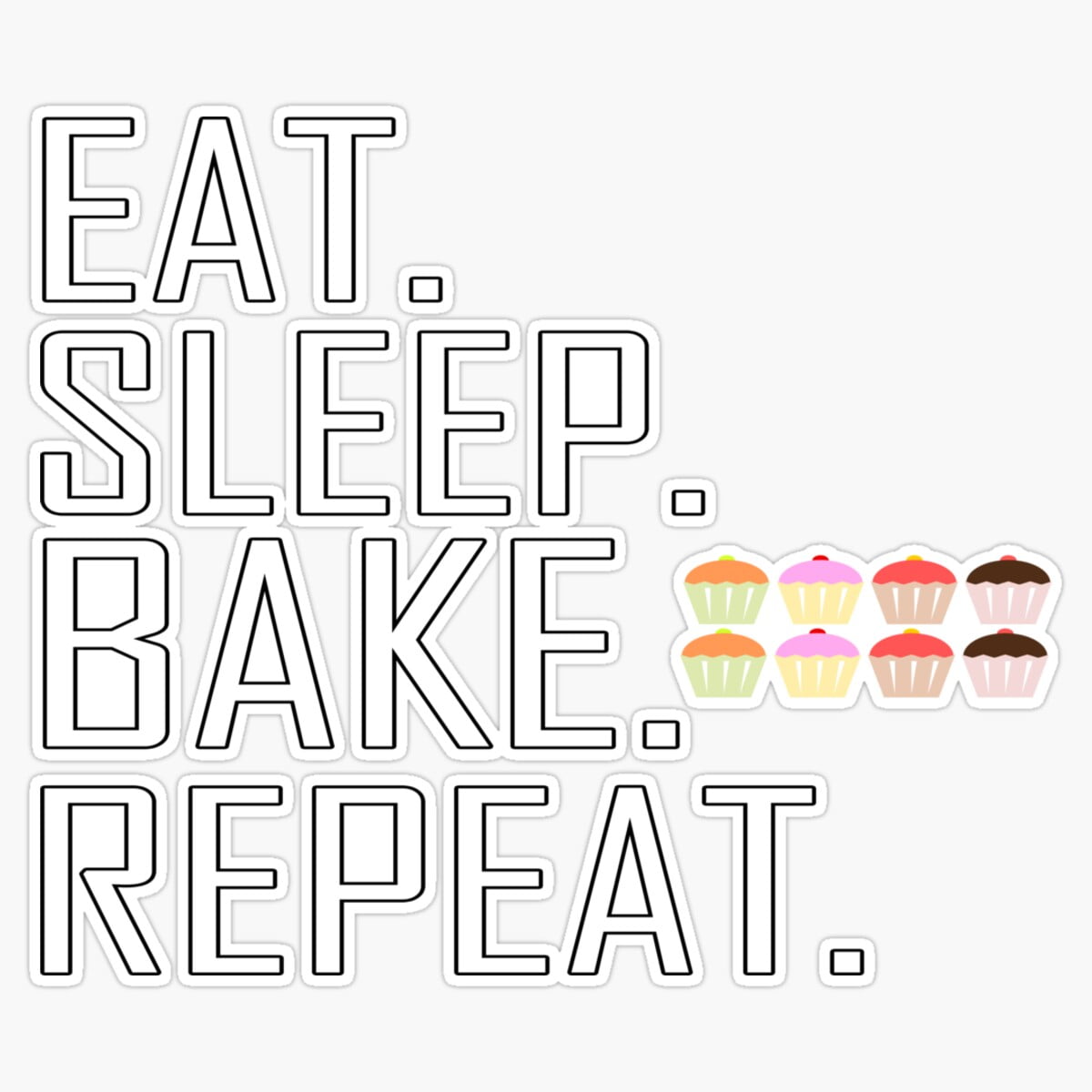 Maneki Eat Sleep Bake Repeat Bakery Funny Gifts Best Baker Er, Phone ...