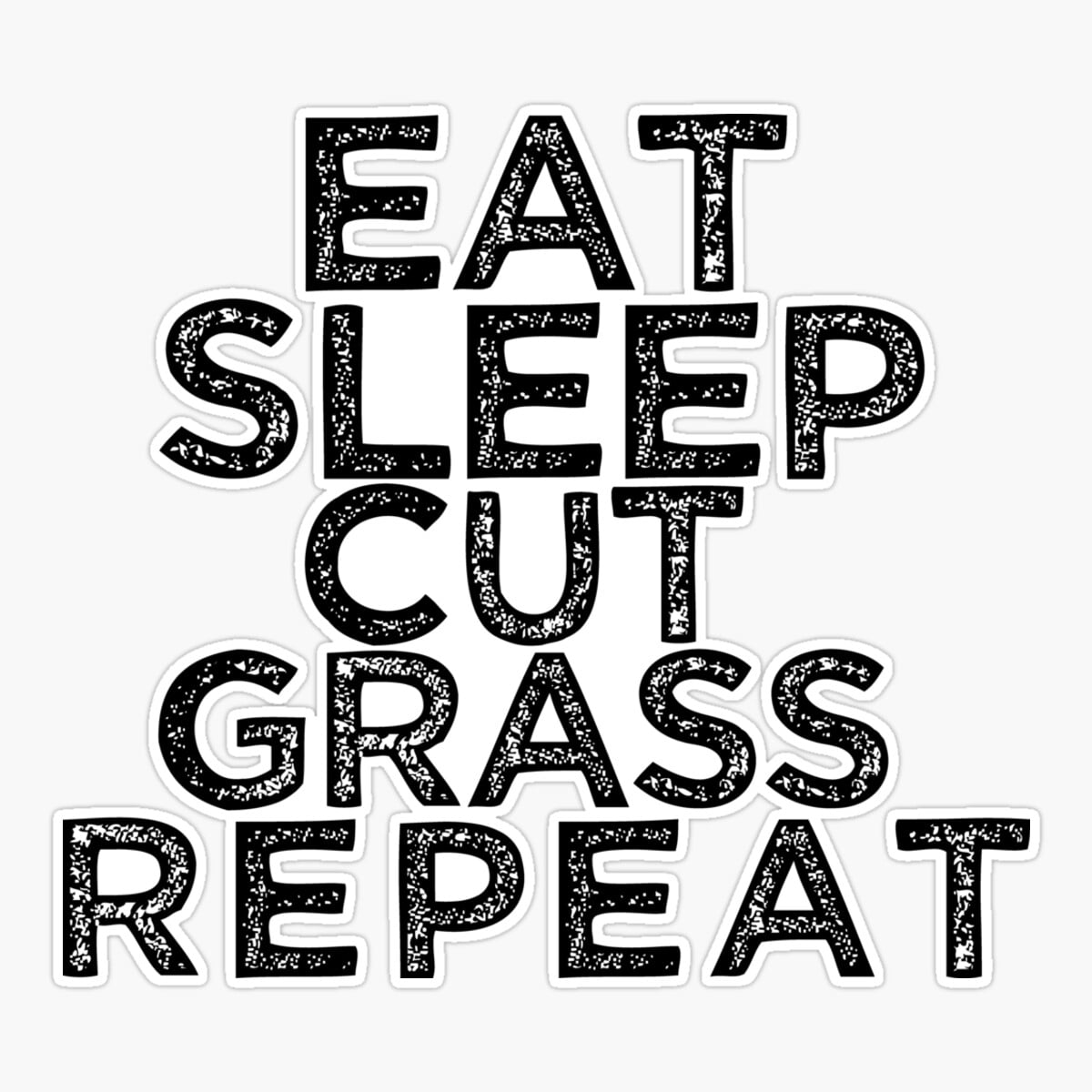 Maneki Eat Sleep Cut Gr Repeat Er, Phone Decal Water Bottle Stickers ...