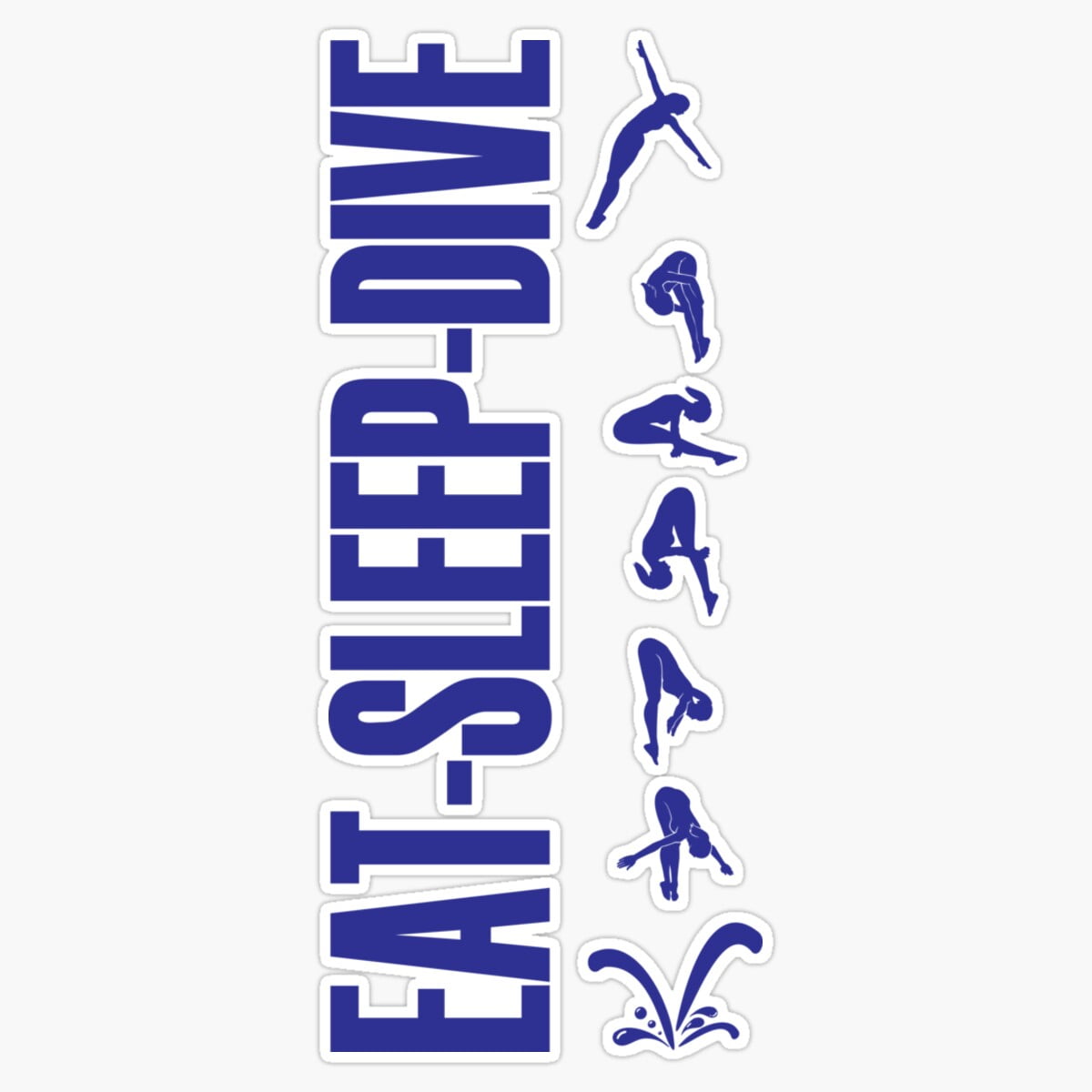 Maneki Eat Sleep Dive Er, Phone Decal Water Bottle Stickers Car Decals ...