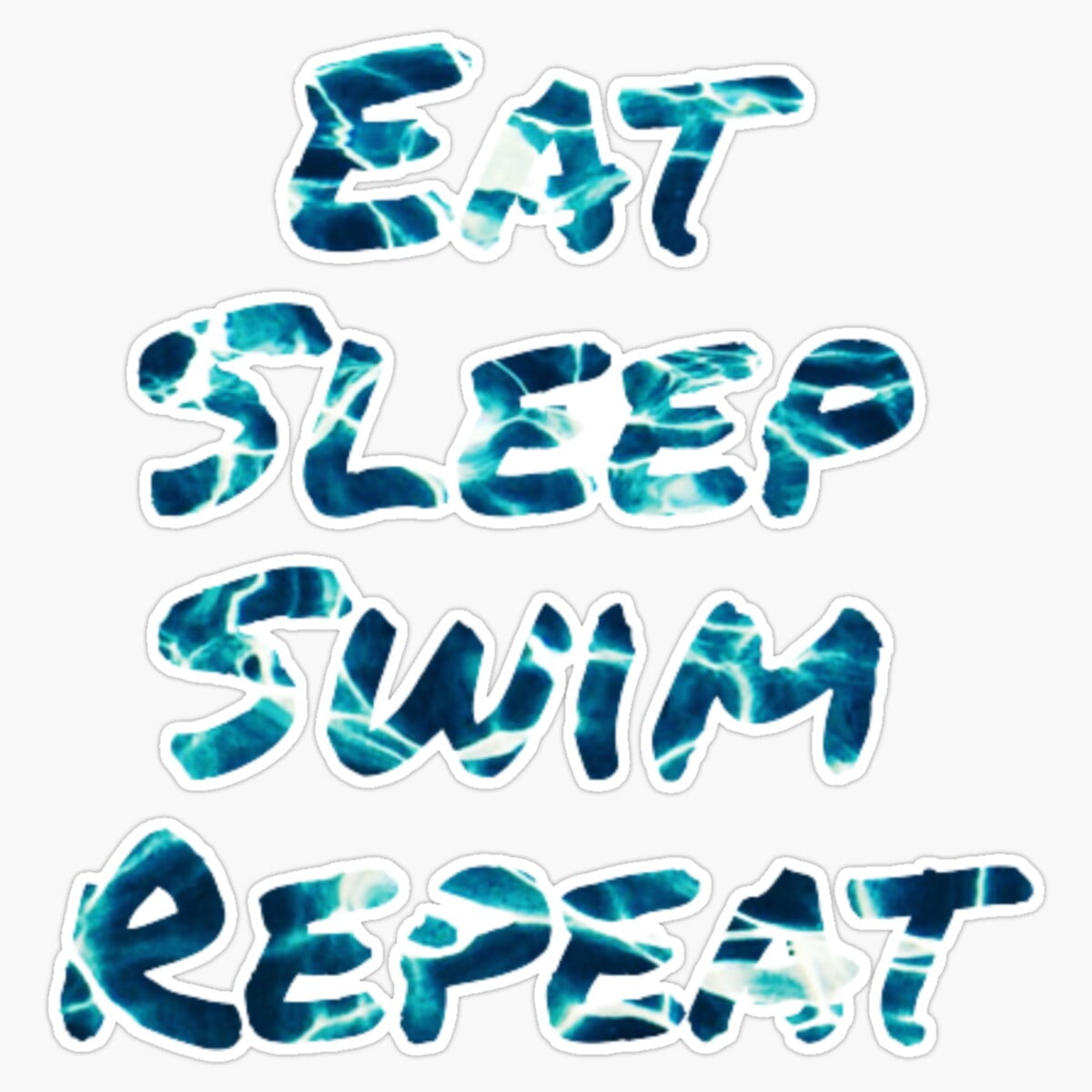 Maneki Eat Sleep Swim Repeat, Funny Swimmer Shirt. Er, Phone Decal ...
