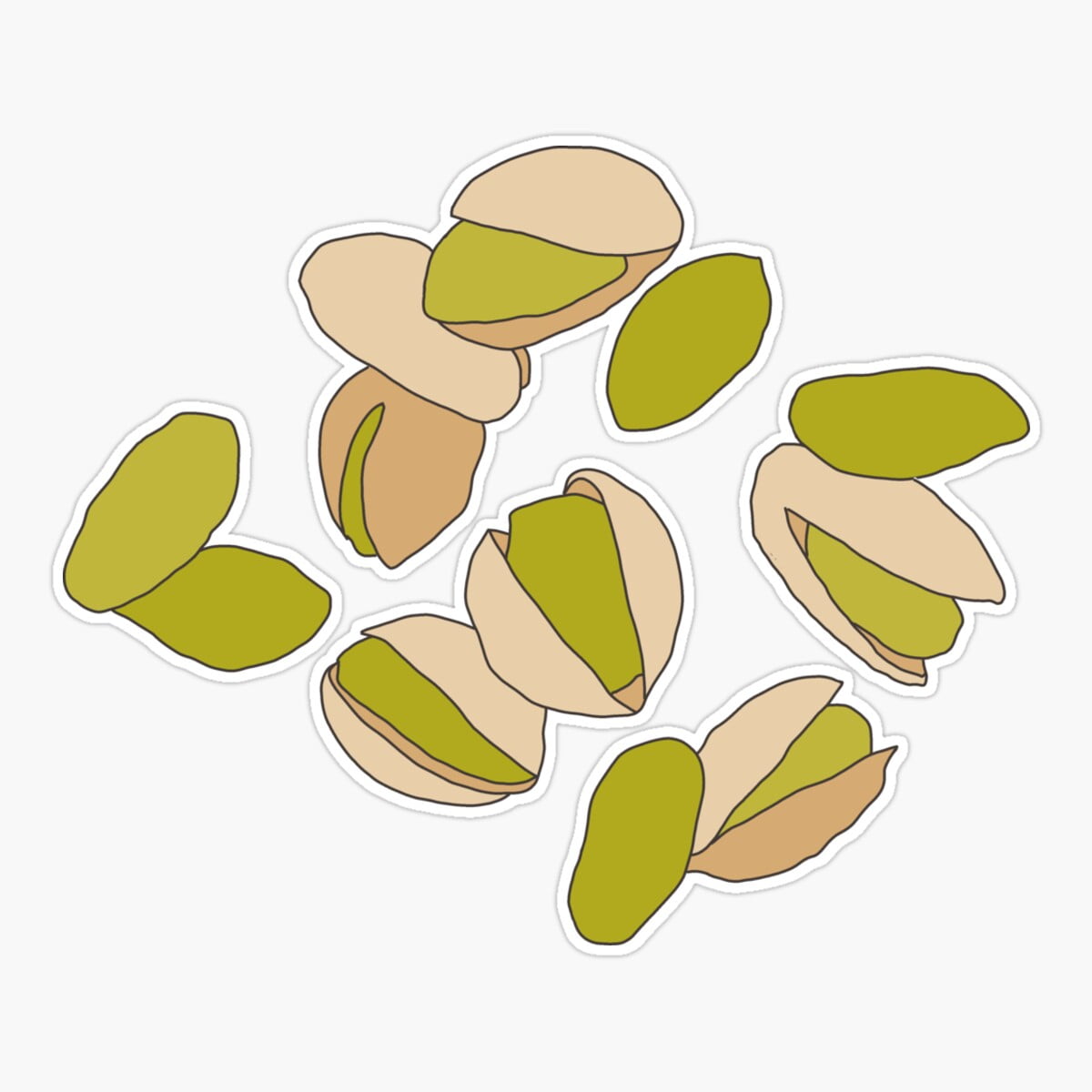 Maneki Ebruary 26Th National Pistachio Day Sticker, Phone Decal Water ...