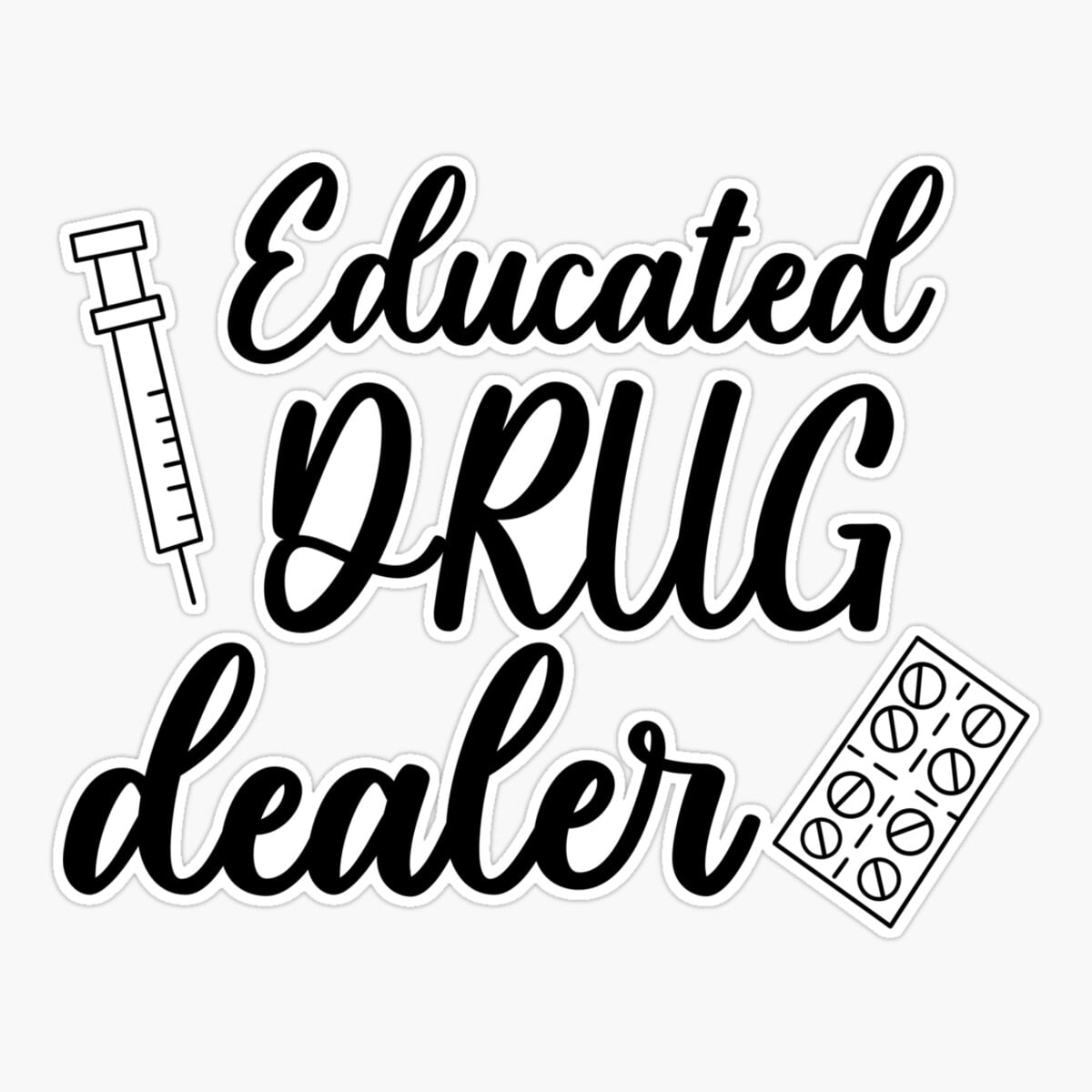Maneki Educated Drug Dealer Er, Phone Decal Water Bottle Stickers Car ...