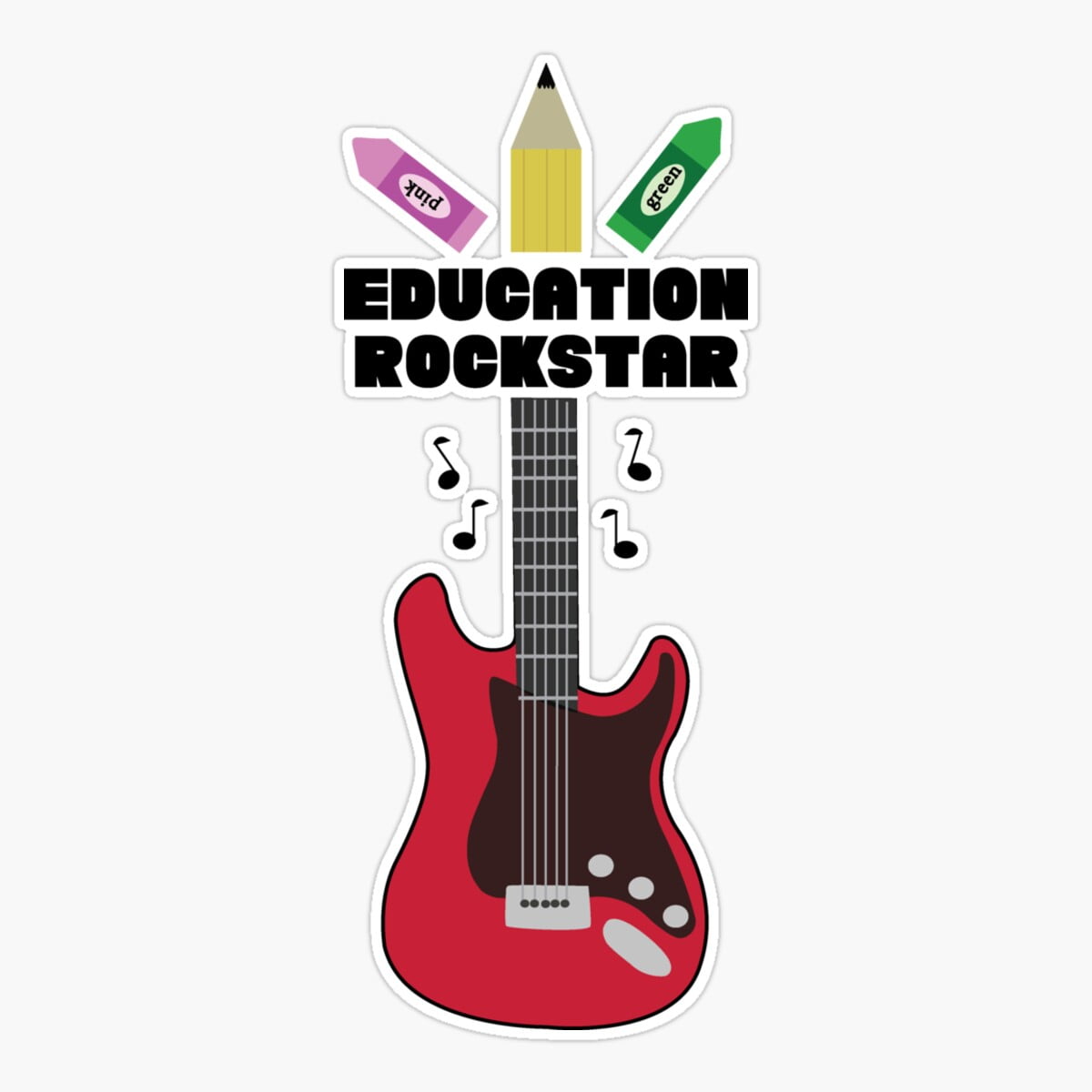 Maneki Education Rockstar! Er, Phone Decal Water Bottle Stickers Car ...