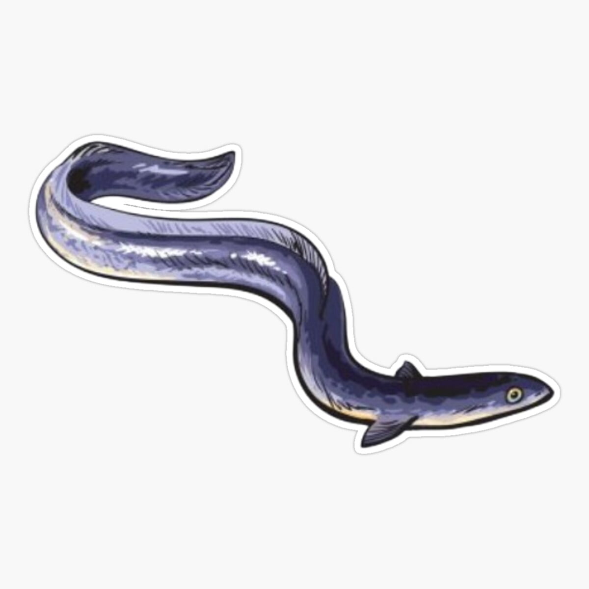 Maneki Eel Moray Sticker Sticker, Phone Decal Water Bottle Stickers Car ...