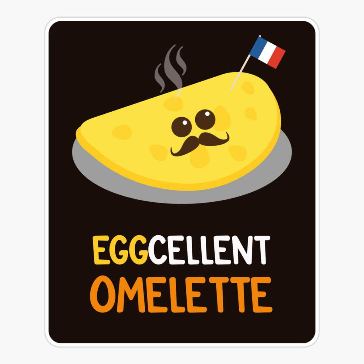 Maneki Eggcellent Rench Omelette | Unny Git Ideas Puns Sticker, Phone ...
