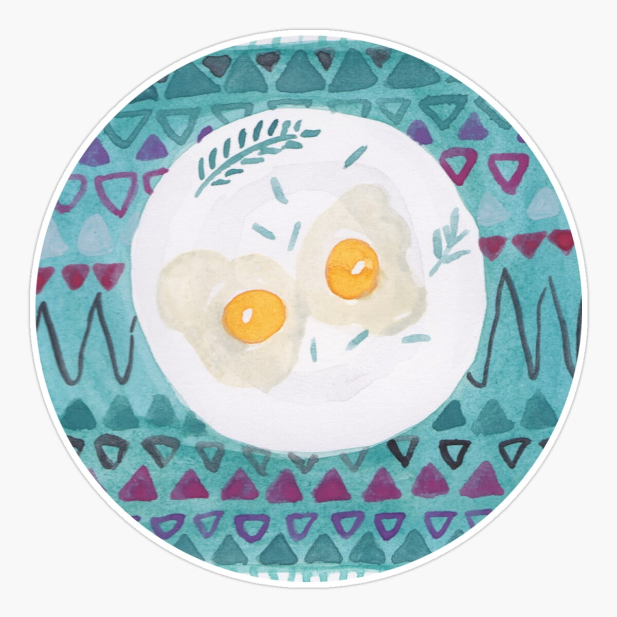Maneki Eggs Or Breakast Sticker, Phone Decal Water Bottle Stickers Car ...