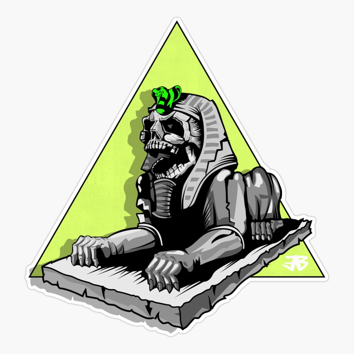 Maneki Egyptian Skeleton Sphinx Er, Phone Decal Water Bottle Stickers ...