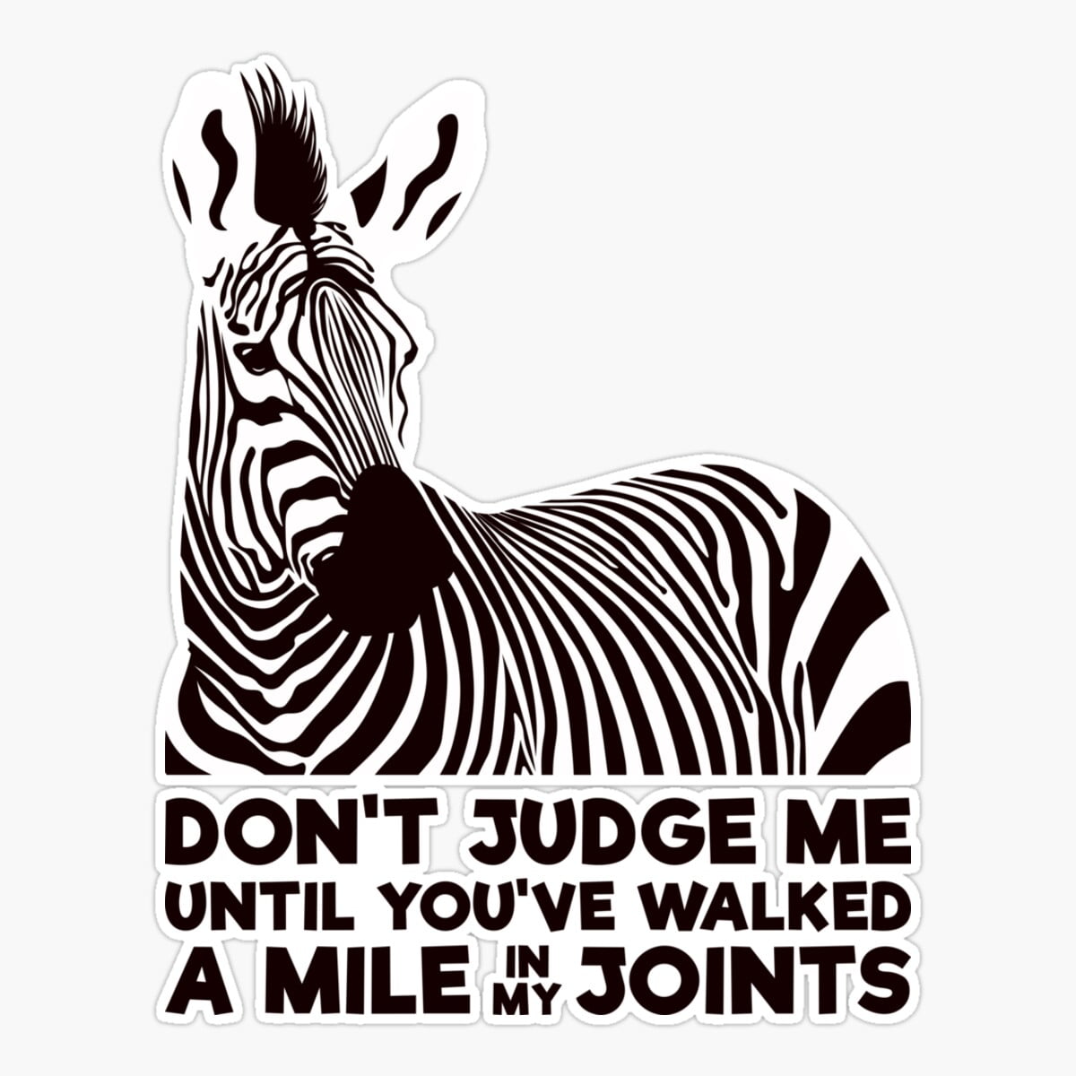 Maneki Ehlers Danlos Syndrome Zebra Don'T Judge Me Er, Phone Decal ...