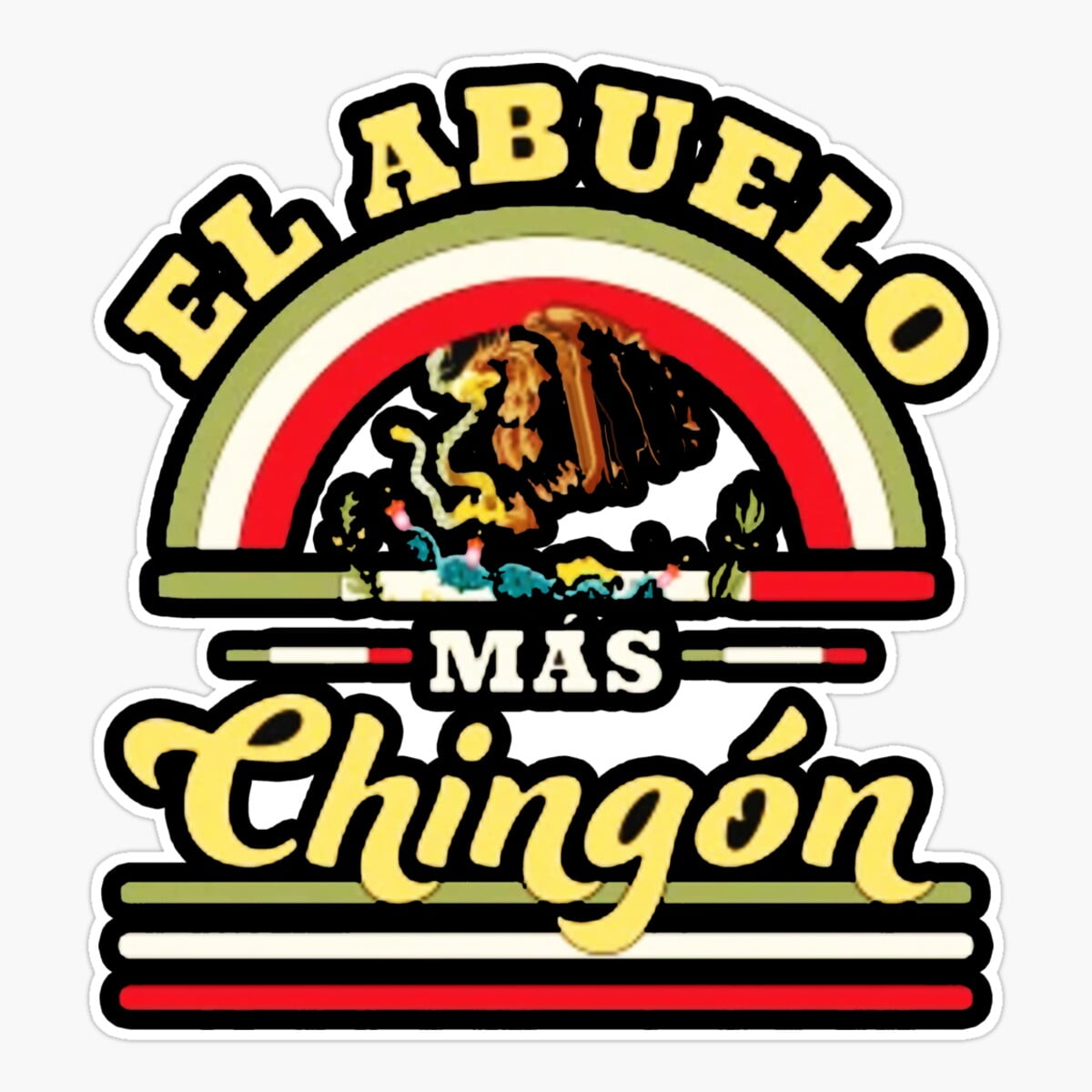 Maneki El Abuelo Mas Chingon Sticker, Phone Decal Water Bottle Stickers ...