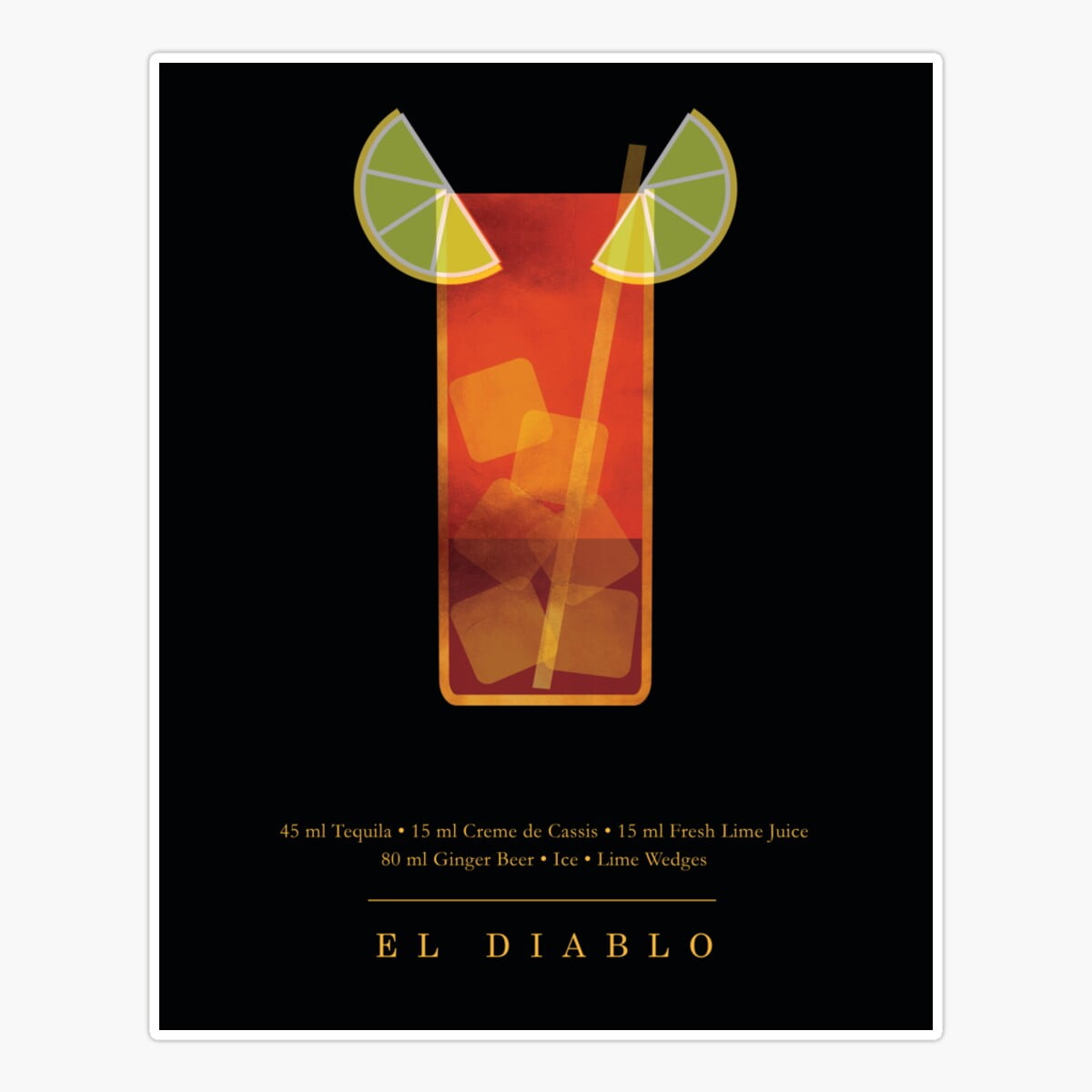 Maneki El Diablo Cocktail - Clic Cocktails Series - Black And Gold ...