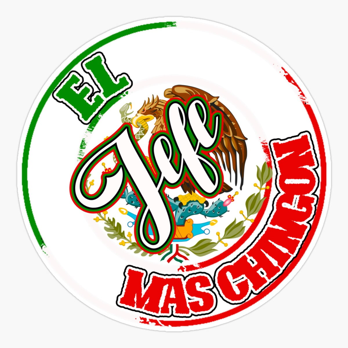 Maneki El Jee Mas Chingon Mexico Pride Sticker, Phone Decal Water ...