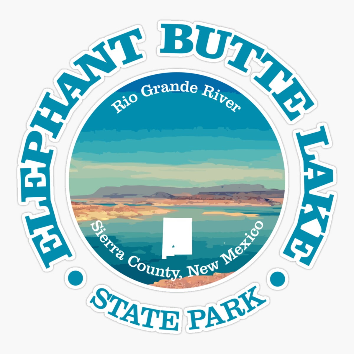 Maneki Elephant E Lake State Park Sticker, Phone Decal Water Bottle ...