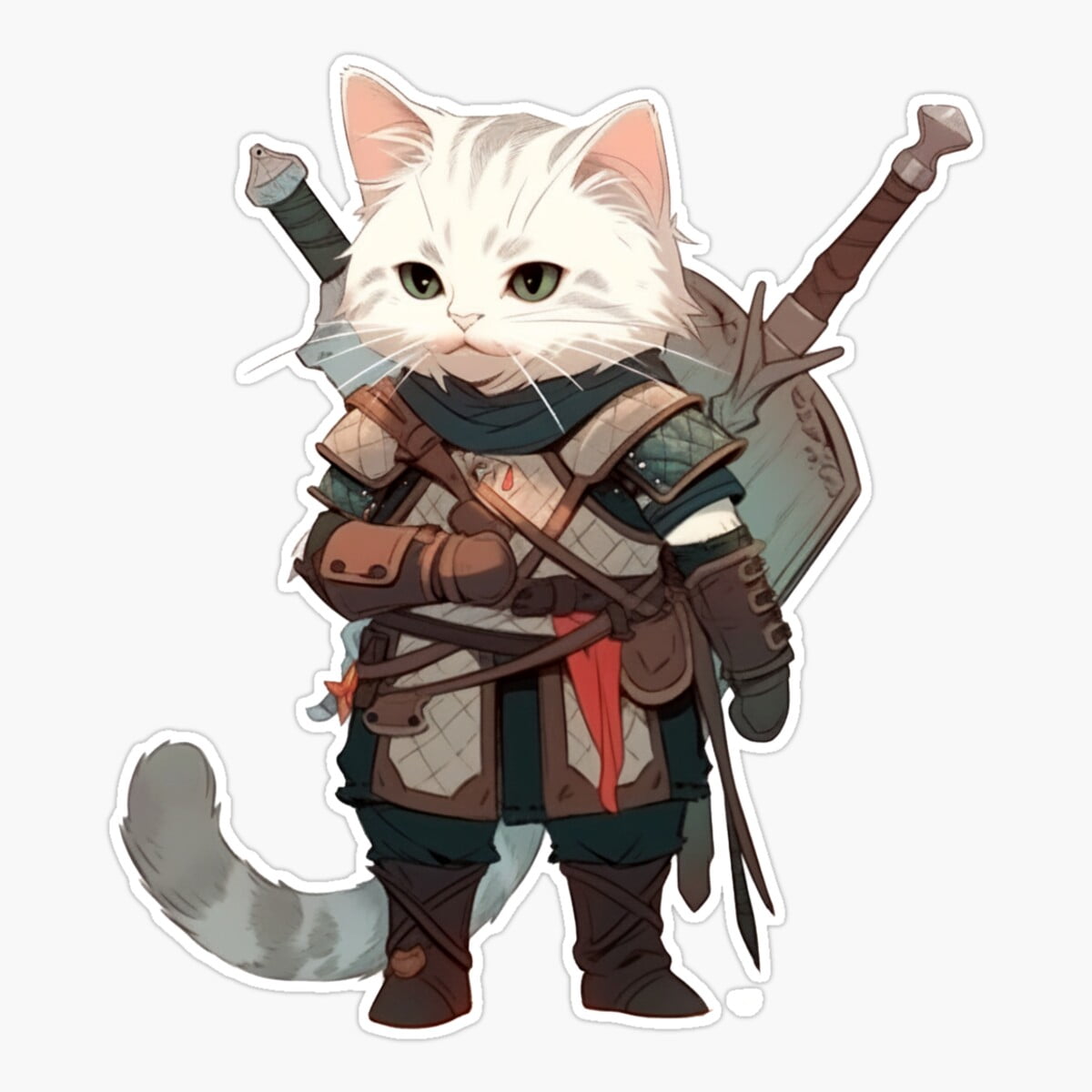 Maneki Eline Witcher: Cat Cosplaying As Geralt O Rivia - Whimsical An ...