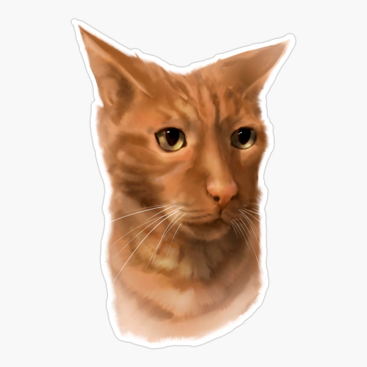 Maneki Elix The Cat - Cute Tabby Cat Sticker, Phone Decal Water Bottle ...