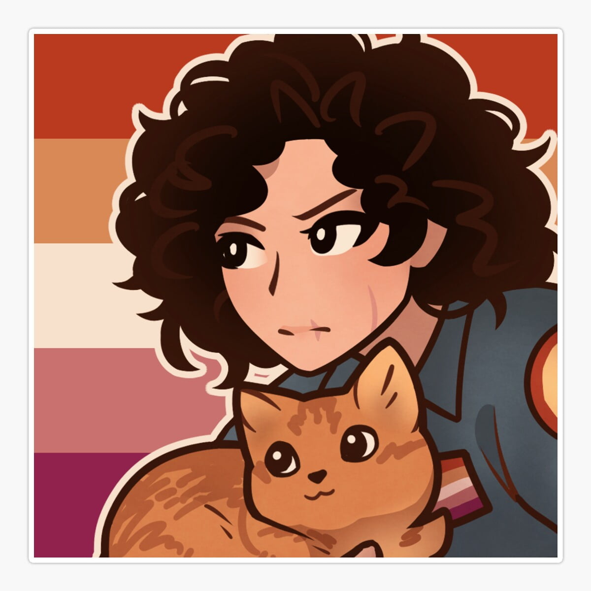 Maneki Ellen Ripley And Jonesy Sticker, Phone Decal Water Bottle ...