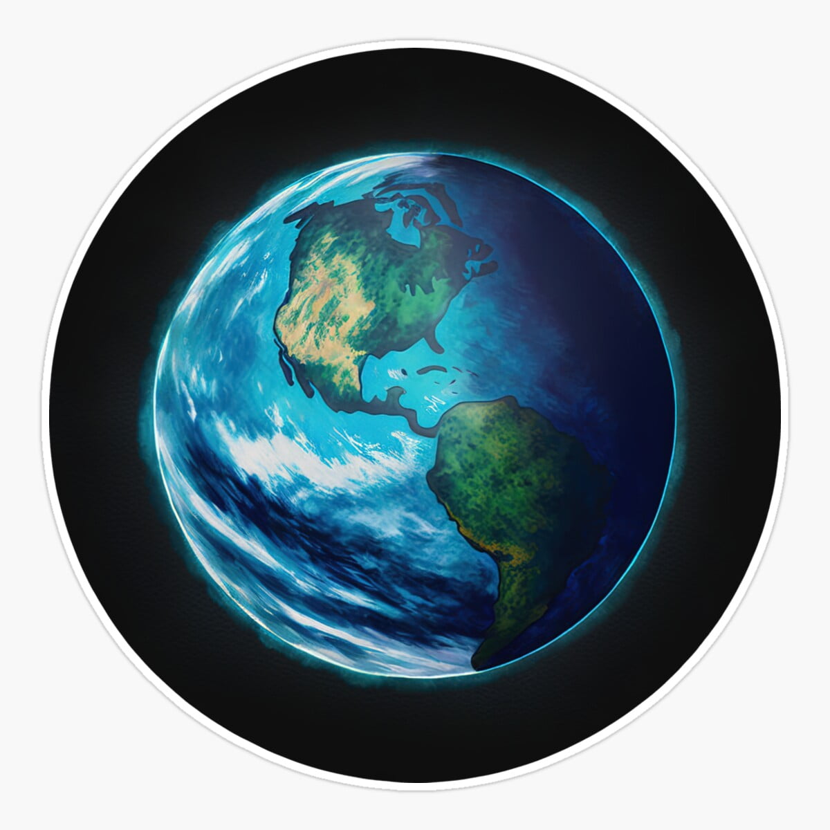 Maneki Embracing Our Blue Planet: A Vision O Earth Rom Space Sticker ...