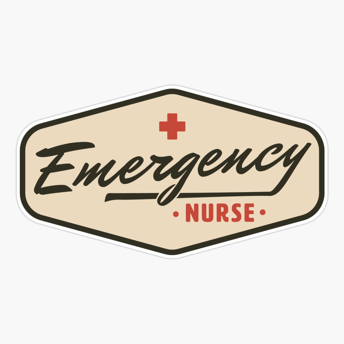 Maneki Emergency Nurse Badge Logo Design (Rn) Er, Phone Decal Water ...