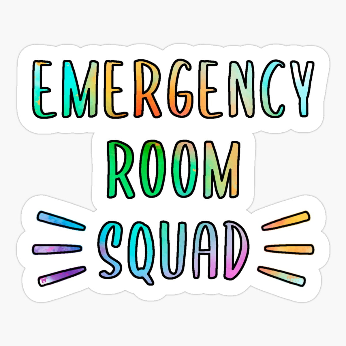 Maneki Emergency Room Squad Logo Er, Phone Decal Water Bottle Stickers ...