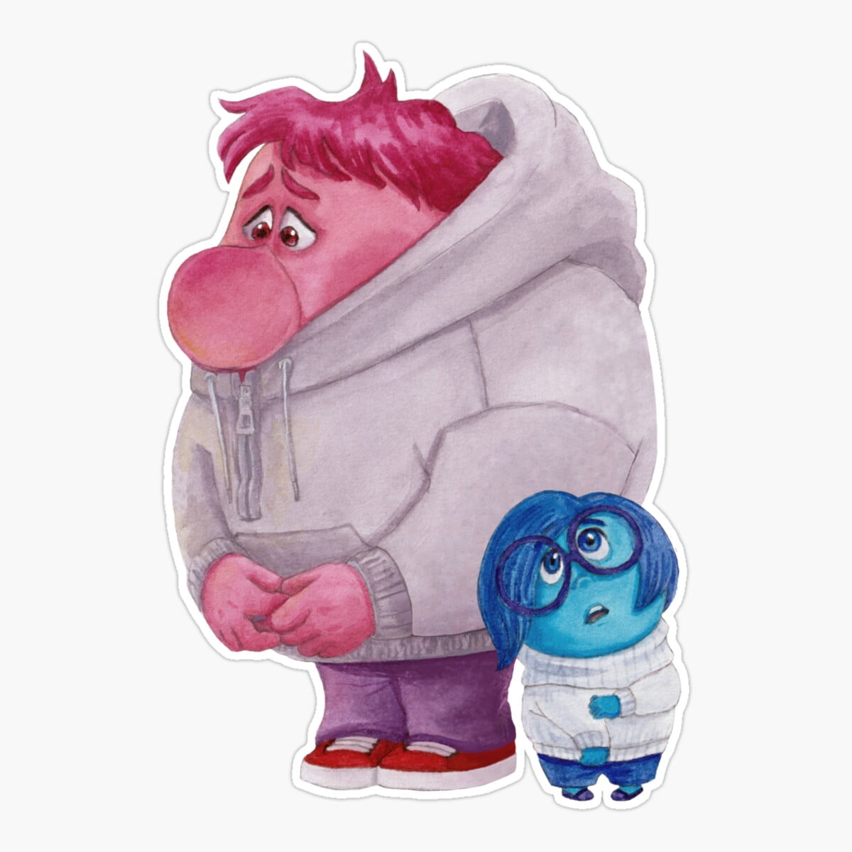 Maneki Emotions Embarrment And Sadness Er, Phone Decal Water Bottle ...