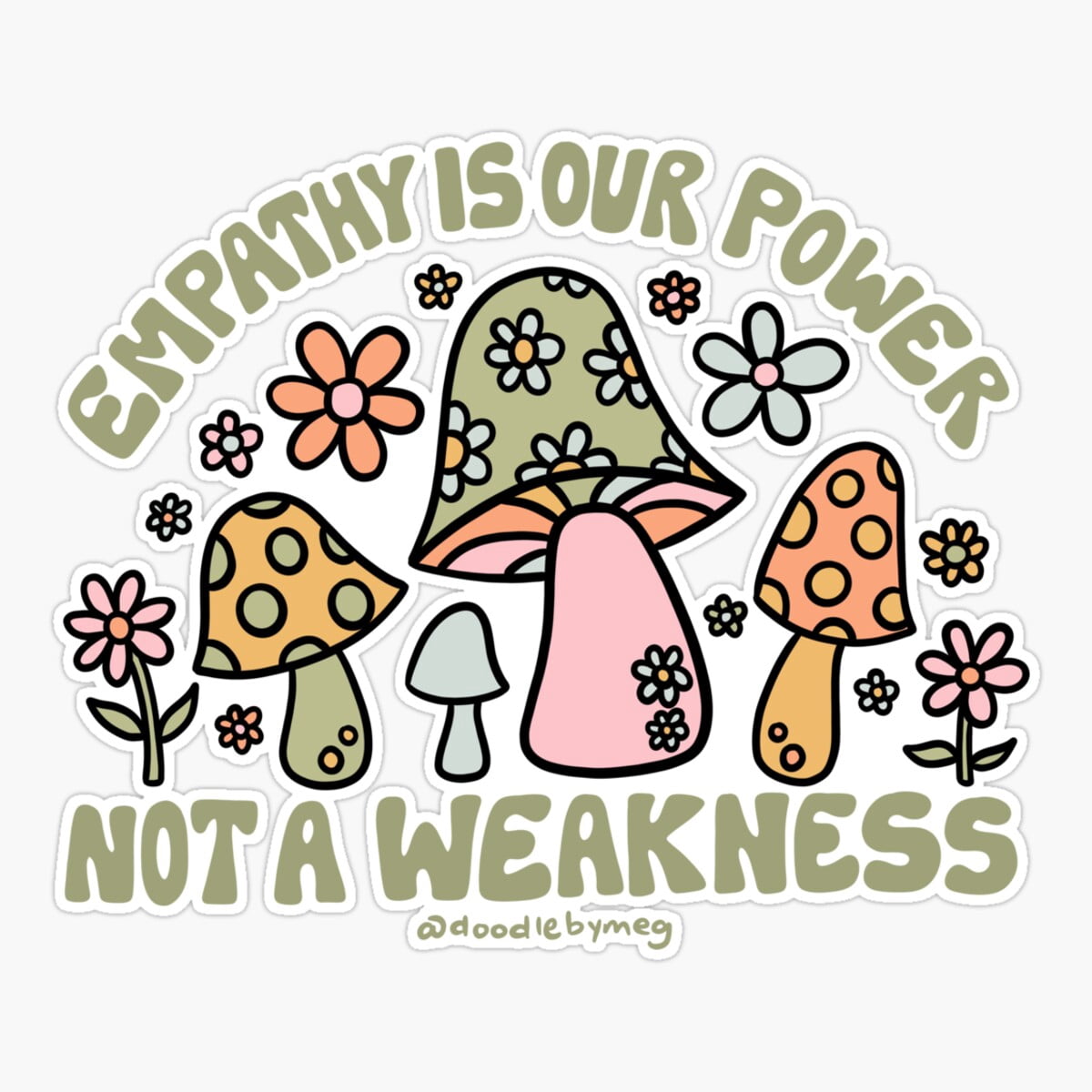 Maneki Empathy Is Our Power Sticker, Phone Decal Water Bottle Stickers ...