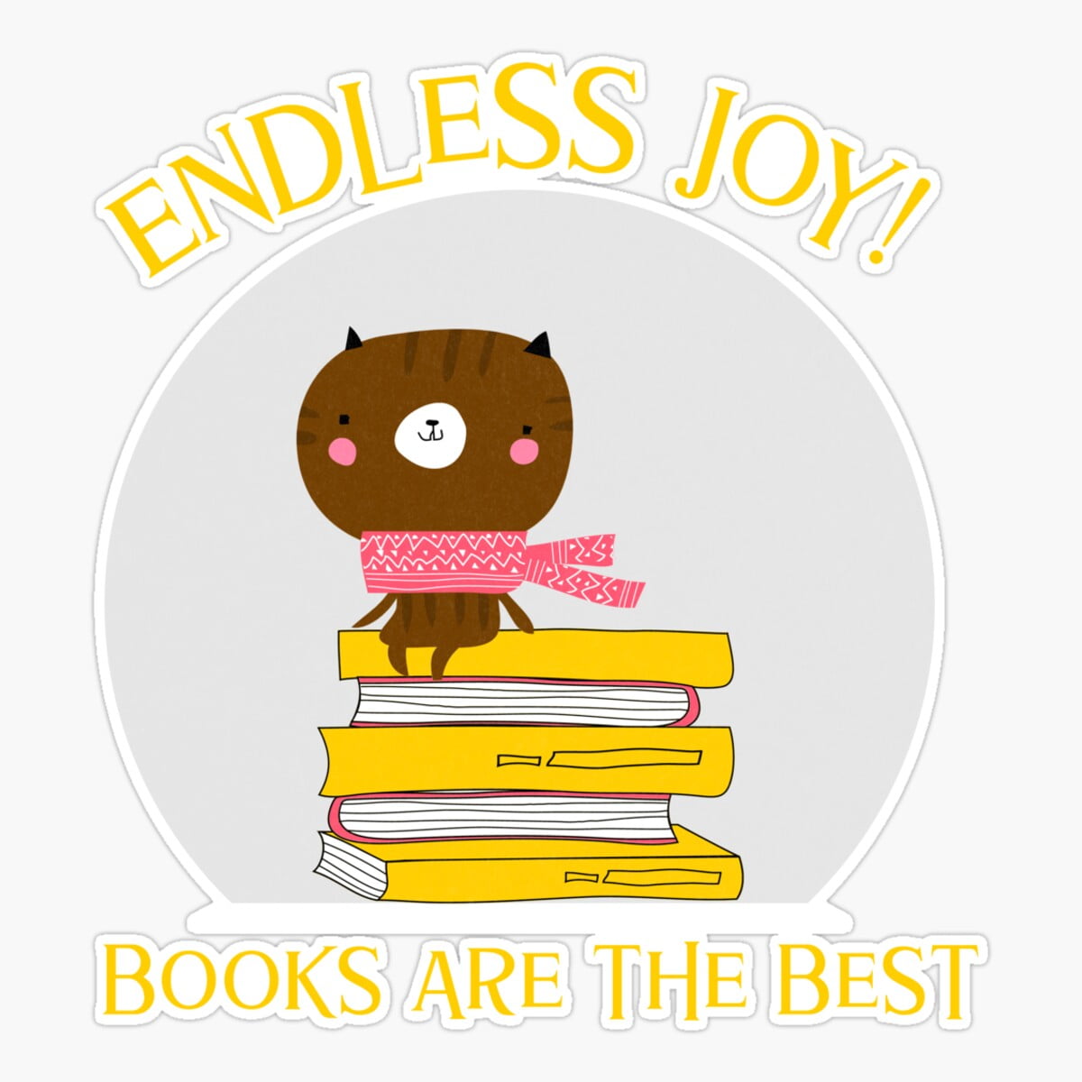 Maneki Endless Joy! Books Are The Best-Cute Kitty Enjoying Reading Her ...