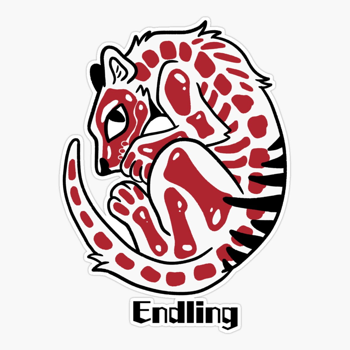 Maneki Endling - Thylacine Er, Phone Decal Water Bottle Stickers Car ...