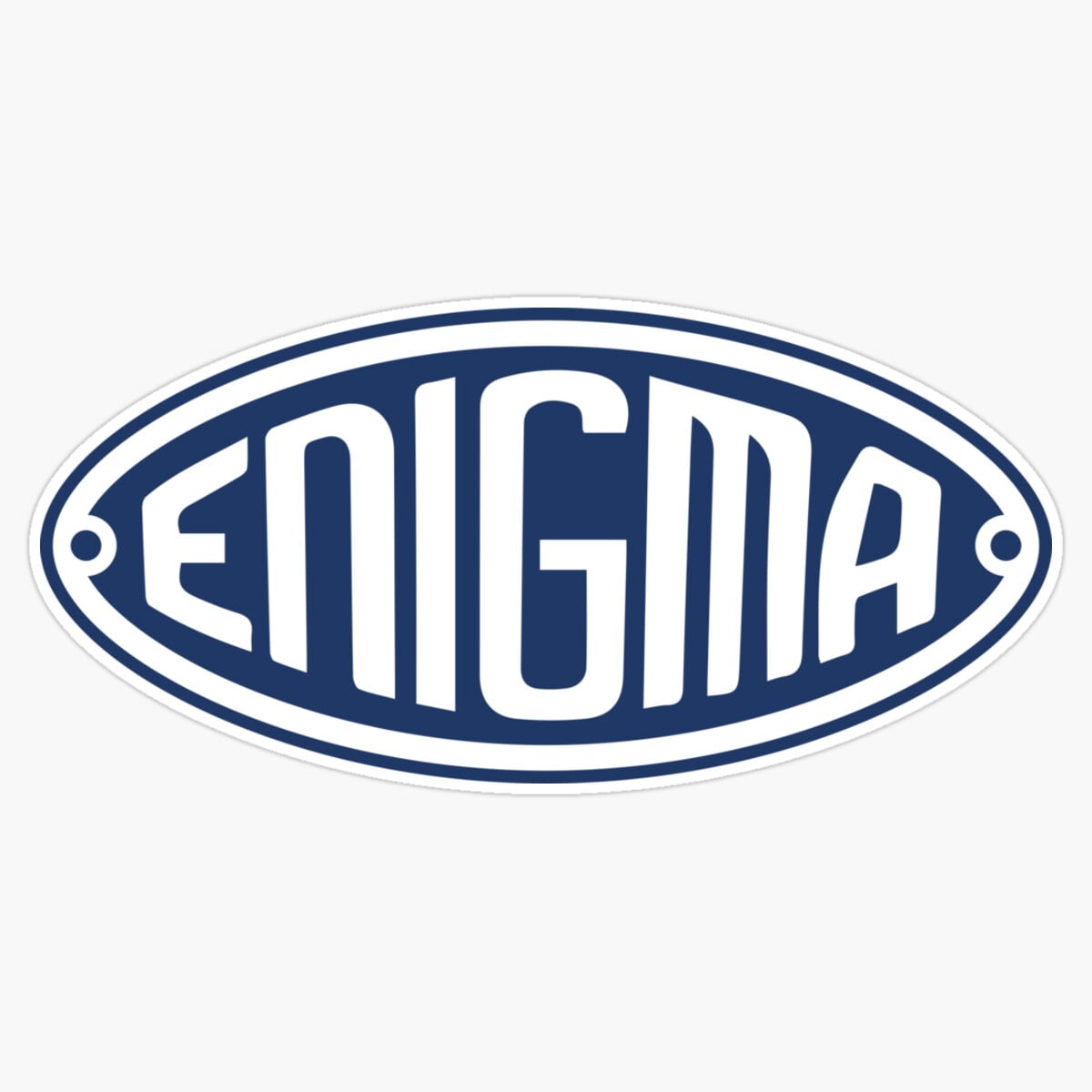Maneki Enigma Cryptography Machine Logo Blue Er, Phone Decal Water ...