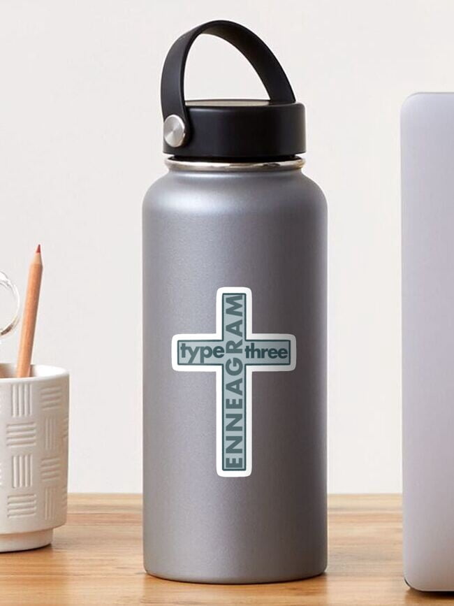 Maneki Enneagram 3 Cross Sticker, Phone Decal Water Bottle Stickers Car ...