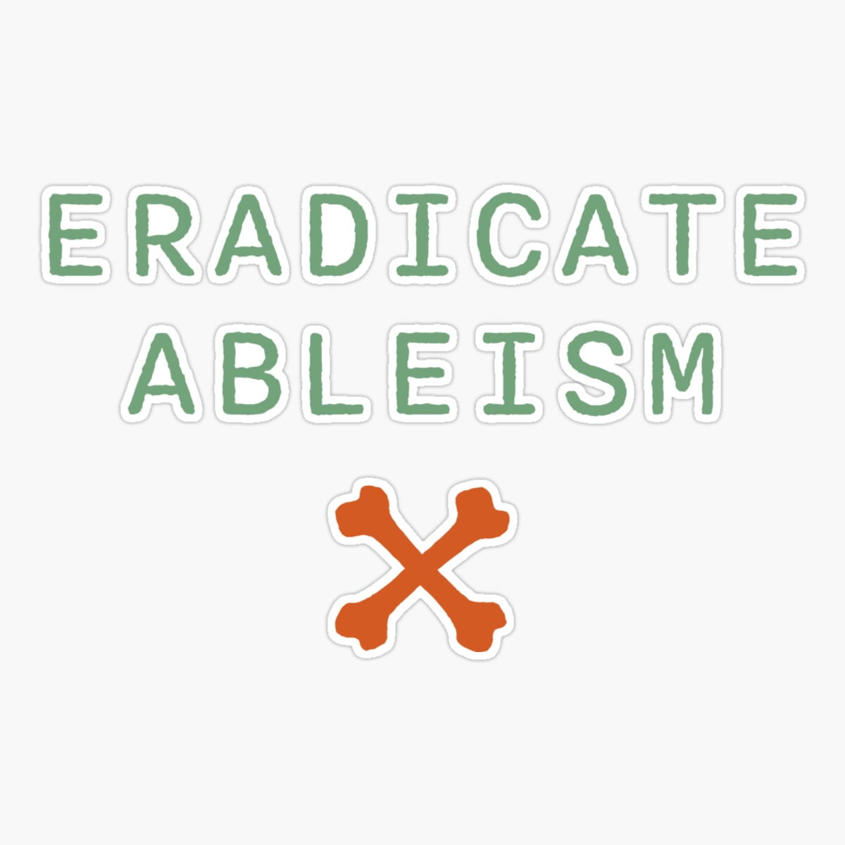 Maneki Eradicate Ableism Er, Phone Decal Water Bottle Stickers Car ...