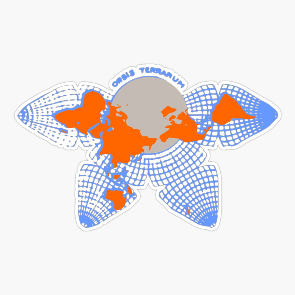 Maneki Erly Projection Orange Sticker, Phone Decal Water Bottle ...