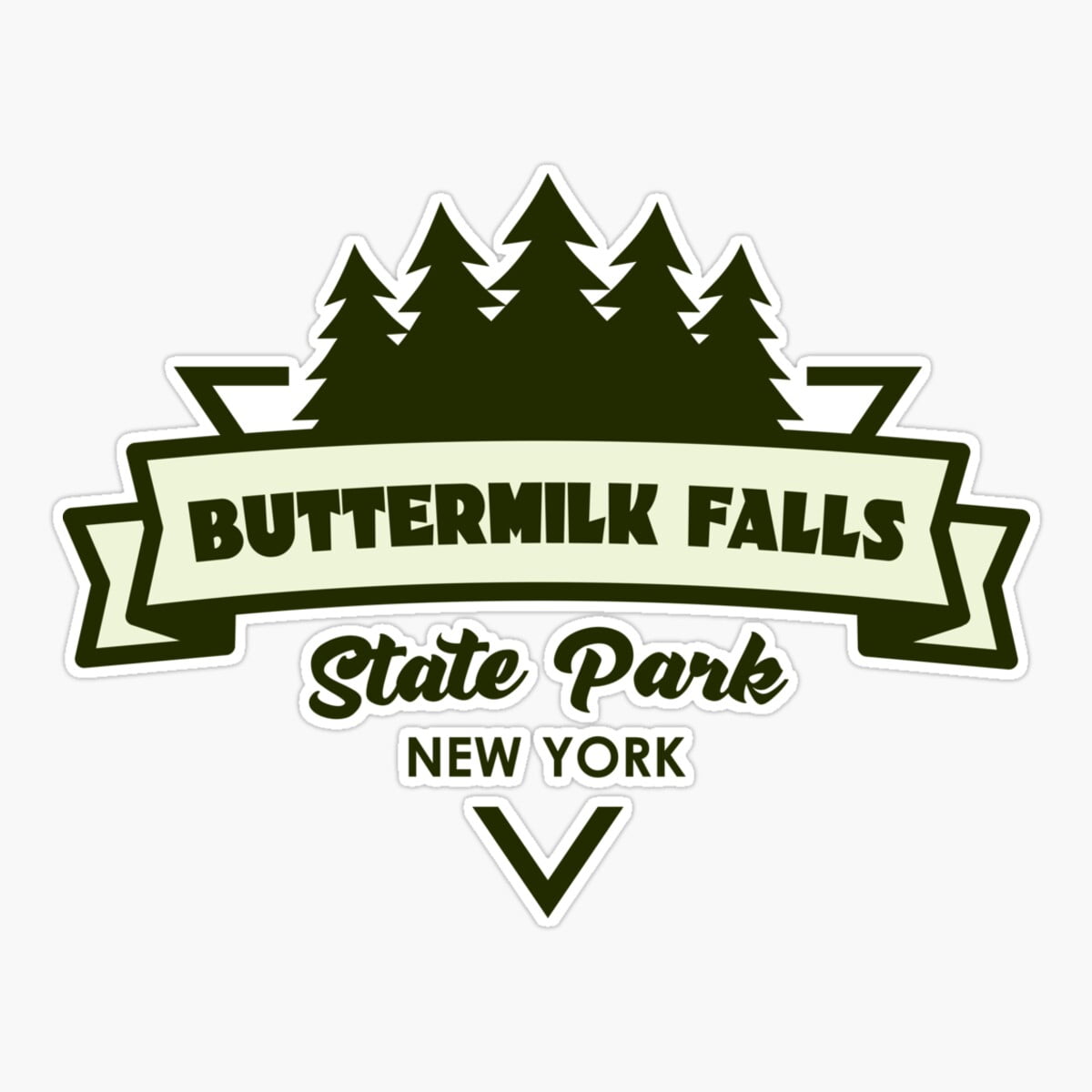 Maneki Ermilk Alls State Park New York Trees And Ribbon Er, Phone Decal ...