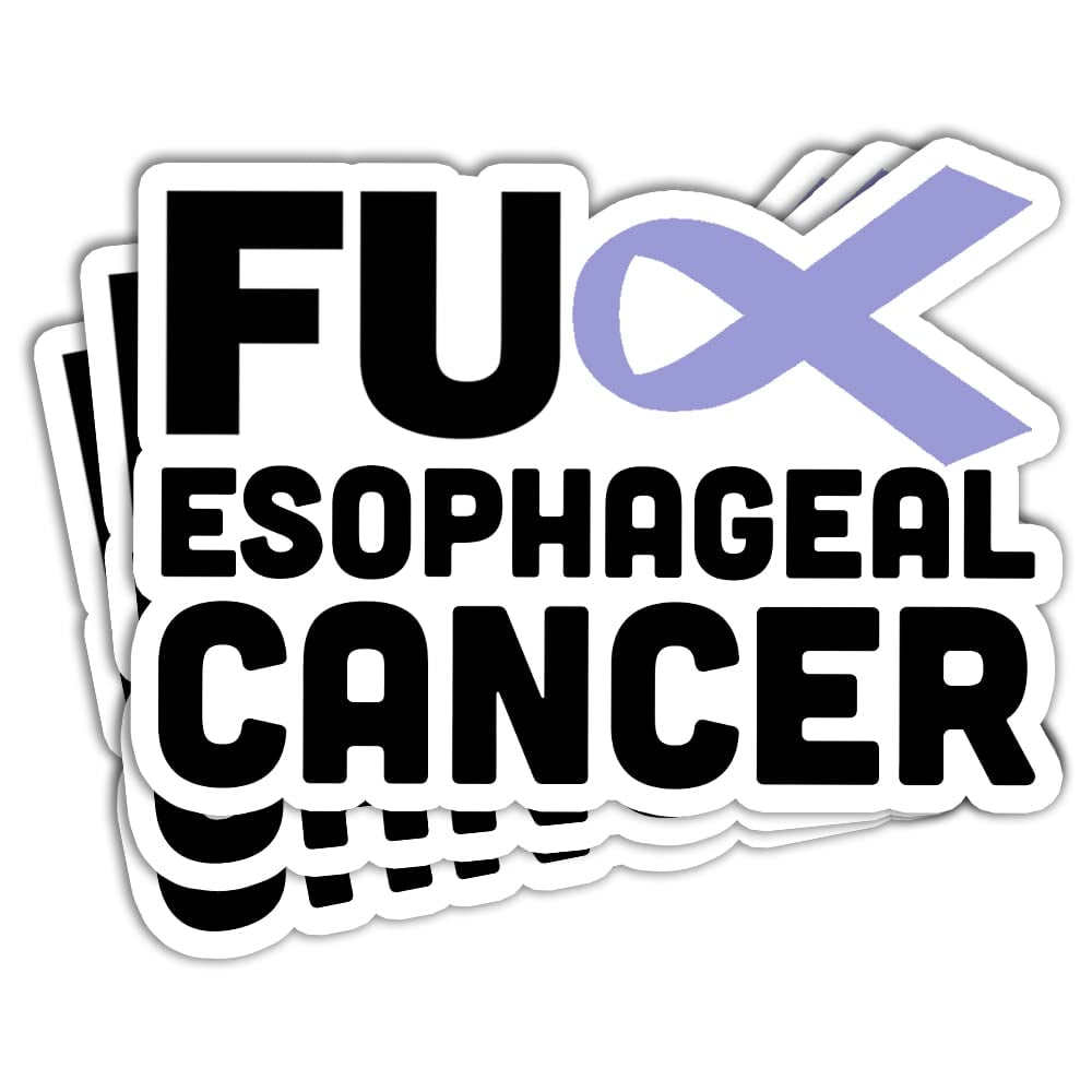 Maneki Esophageal Cancer Sticker Periwinkle Ribbon Esophageal Cancer ...