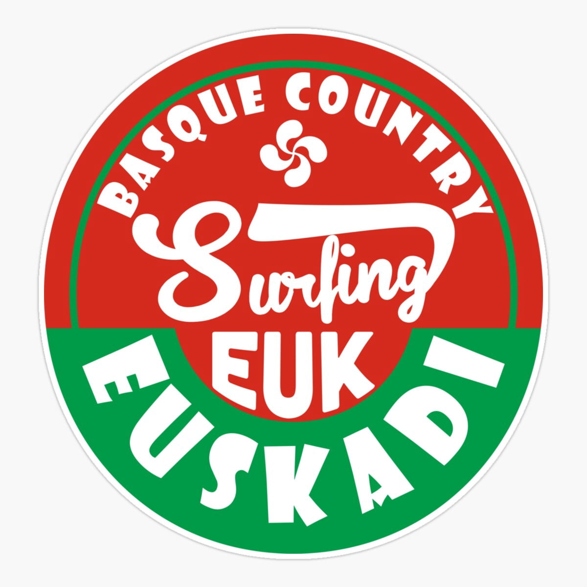 Maneki Euskadi Basque Country Sursticker Sticker, Phone Decal Water ...