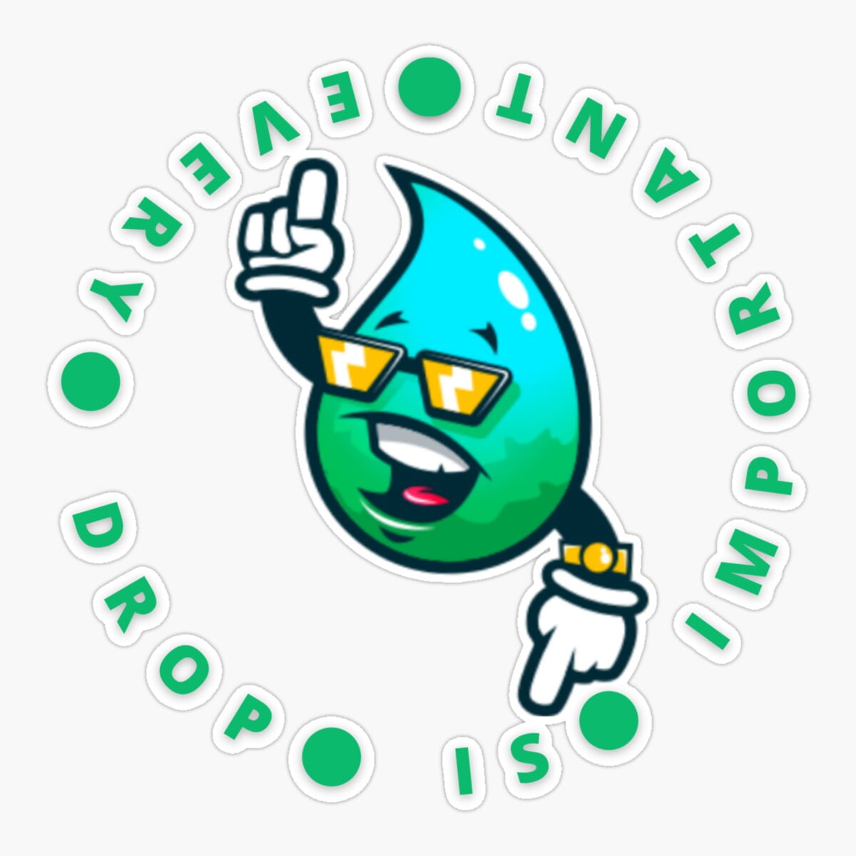 Maneki Every Drop Is Important: Save Water:Nature Er, Phone Decal Water ...