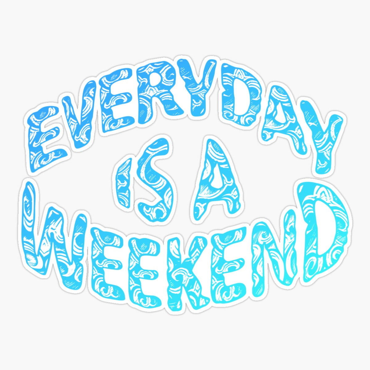 Maneki Everyday Is A Weekend - Abstract Ocean Er, Phone Decal Water ...